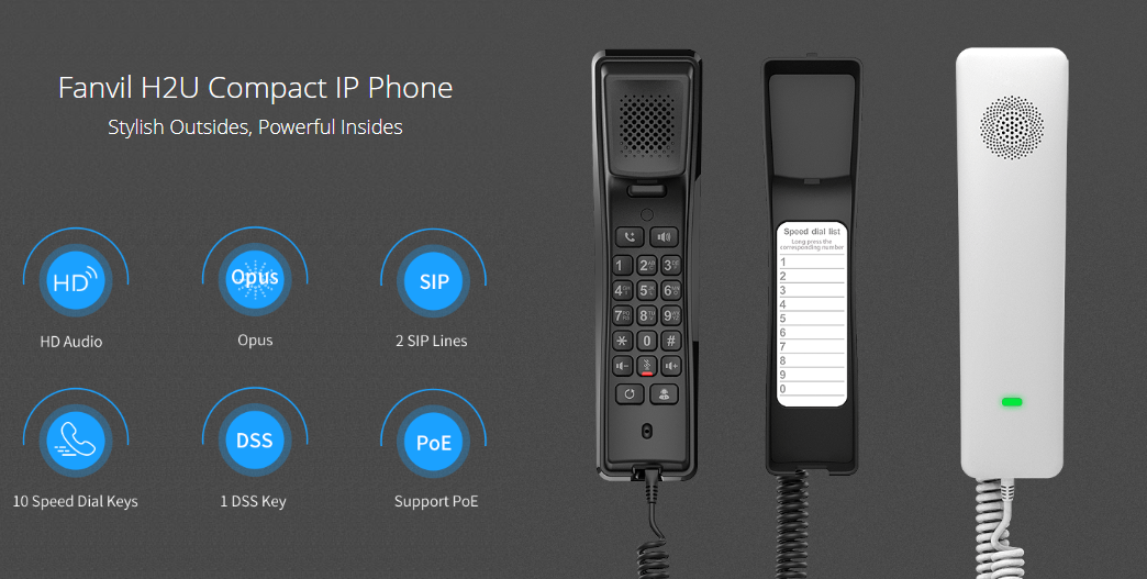 Fanvil H2U IP Compact Hotel Phone